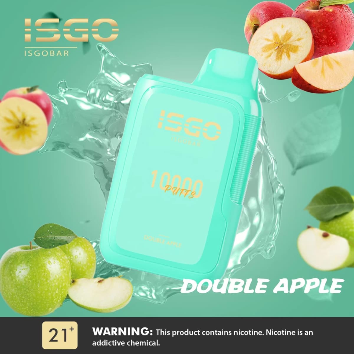 Double Apple By ISGO Bar Disposable Pod 10000 Puffs | Si Omar Vape Store | Best Online Vape ...