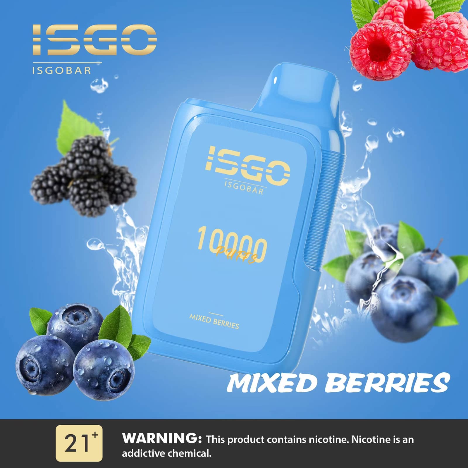 Mixed Berries By ISGO Bar Disposable Pod 10000 Puffs Si Omar Vape Store
