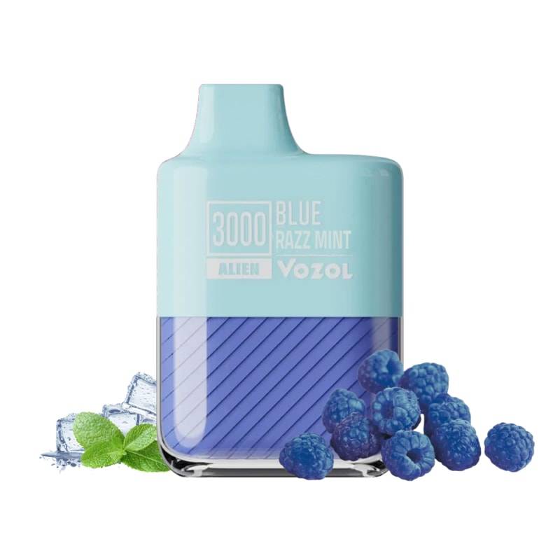 Blue Razz Mint By VOZOL Alien 3000 Puffs Disposable Pod | Si Omar Vape ...