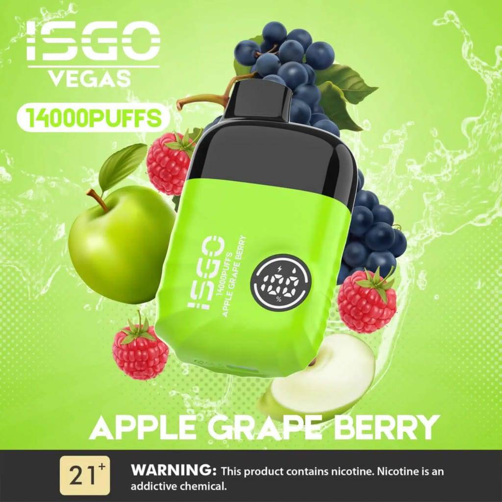 Apple Grape Berry By ISGO Vegas 14000 Puffs Disposable Pod | Si Omar ...