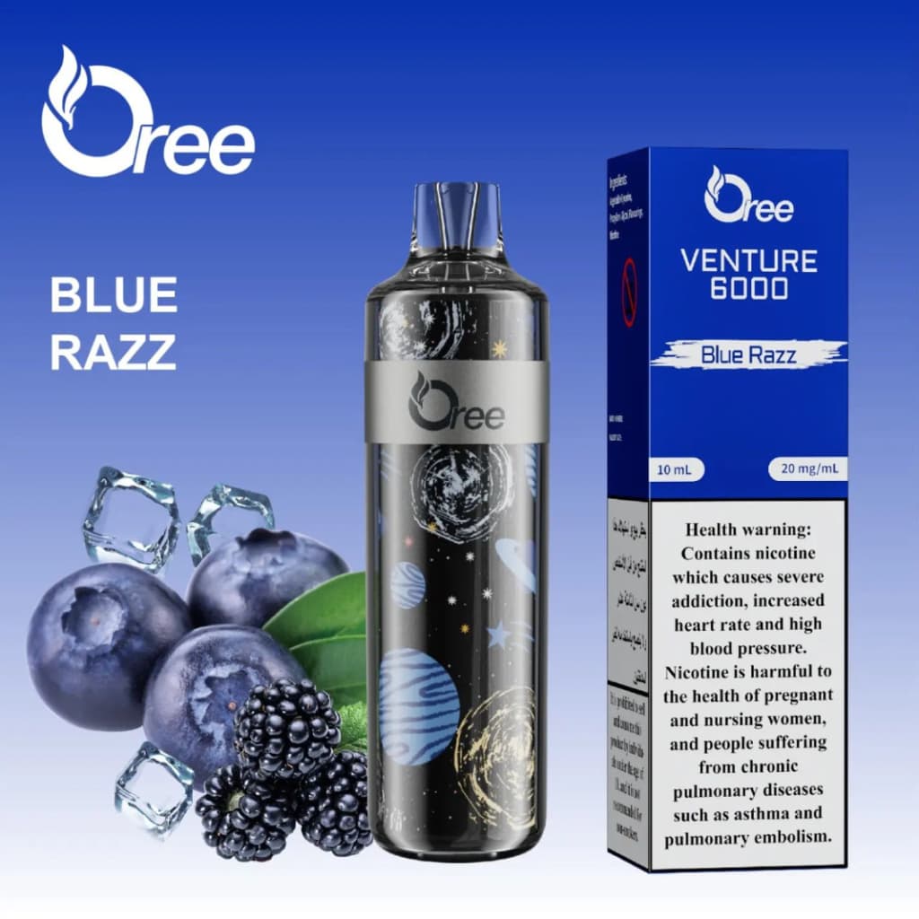 Blue Razz By Oree Venture Disposable Pod 6000 Puffs | Si Omar Vape Store