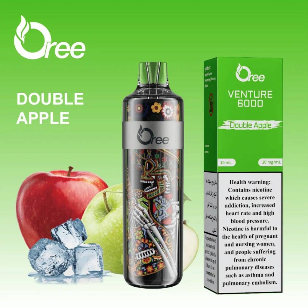Double Apple By Oree Venture Disposable Pod 6000 Puffs | Si Omar Vape Store