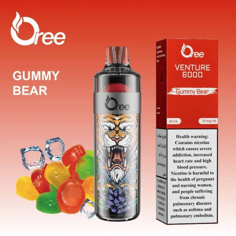 Gummy Bear By Oree Venture Disposable Pod 6000 Puffs | Si Omar Vape Store