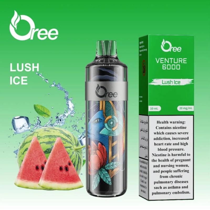Lush Ice By Oree Venture Disposable Pod 6000 Puffs | Si Omar Vape Store