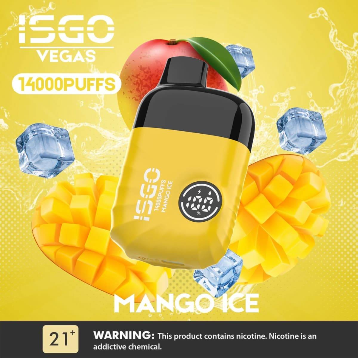 Mango Ice By ISGO Vegas 14000 Puffs Disposable Pod | Si Omar Vape Store