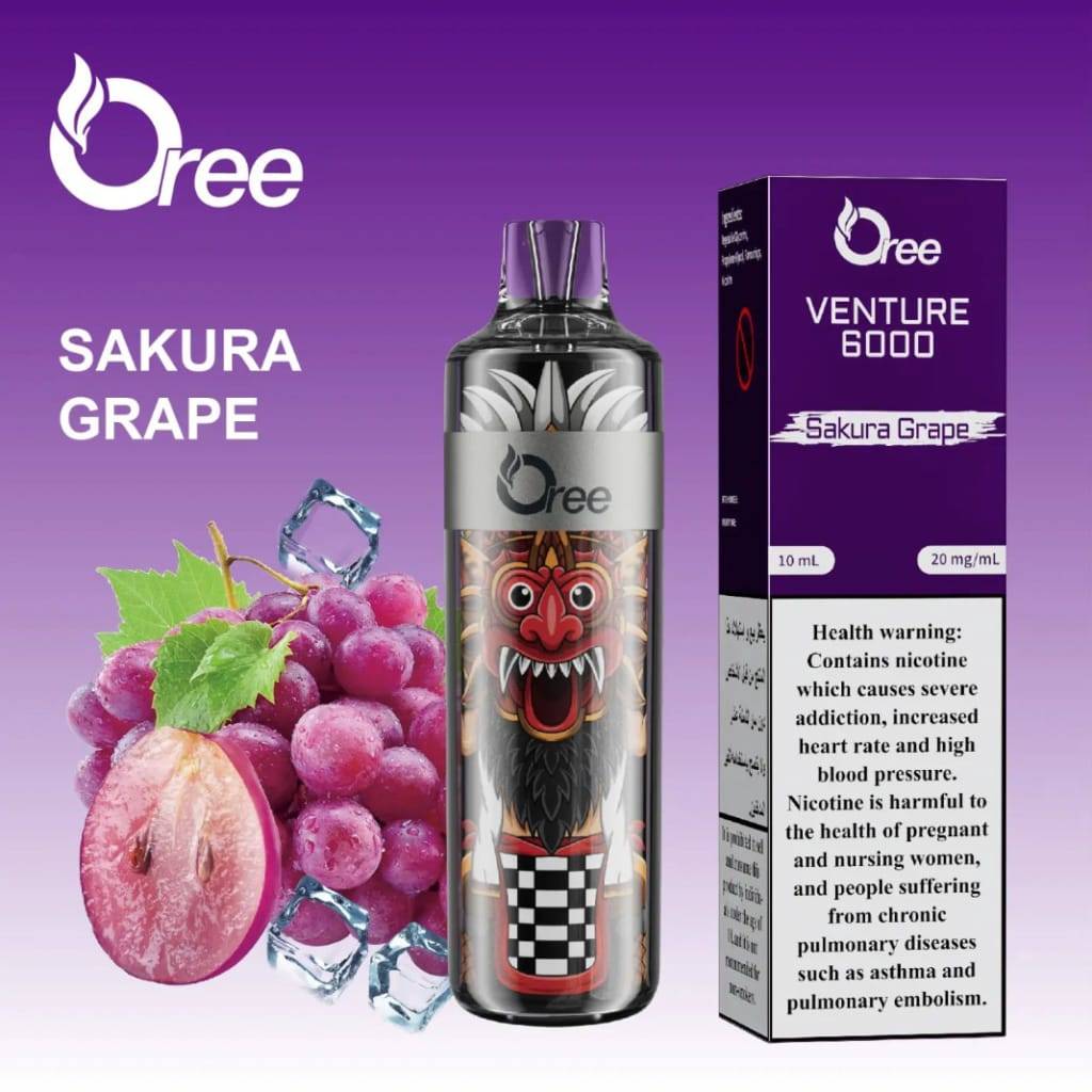 Sakura Grape By Oree Venture Disposable Pod 6000 Puffs | Si Omar Vape Store