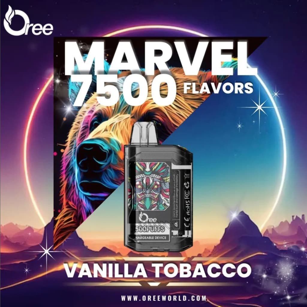 Vanilla Tobacco By Oree Marvel Disposable Pod 7500 Puffs | Si Omar Vape ...