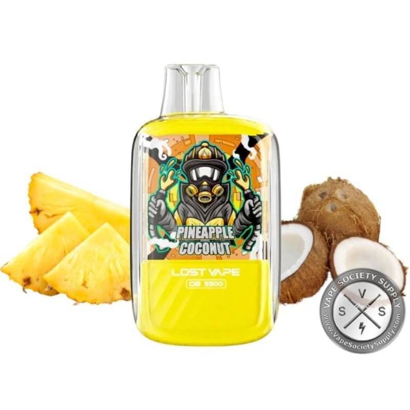 Pineapple Coconut By Lost Vape Orion Bar Disposable Pod OB5500 Puffs ...