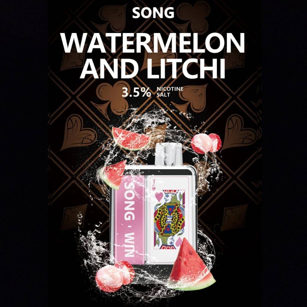 Watermelon and Litchi By SONG Win Series 9000 Puffs Disposable Pod | Si Omar Vape Store