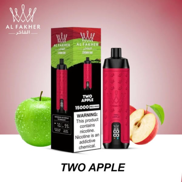 Two Apple By Al Fakher Crown Bar Pro Max 15K Puffs Disposable Pod | Si ...